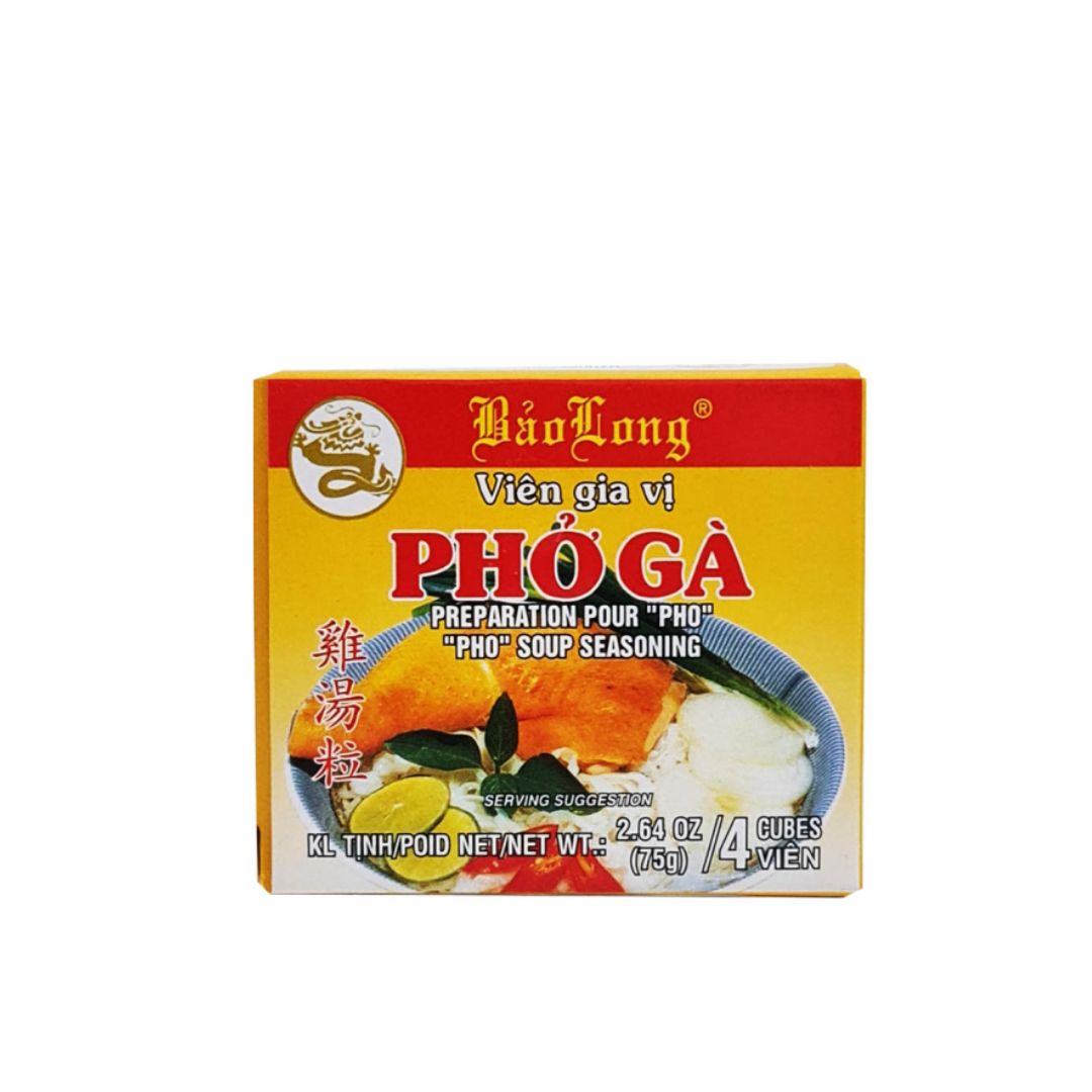 Bao Long Spice Cube Chicken Pho 75g (Vien Gia Vi Bao Long Pho Ga ...