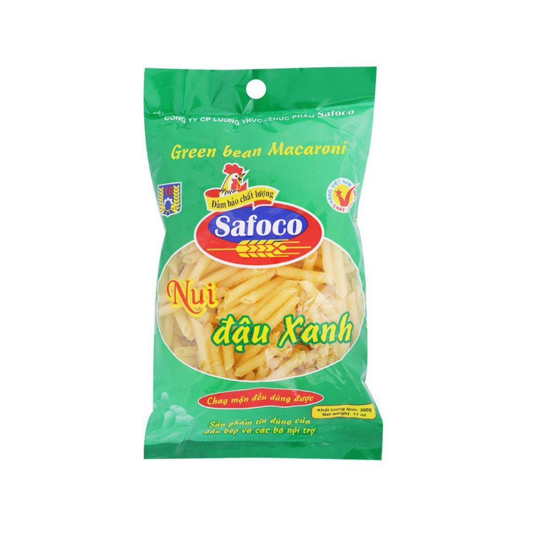 Green Beans Macaroni Penne Shape Safoco 300g (Nui Dau Xanh Ong Xeo) – Homie Asian Supermarket ...