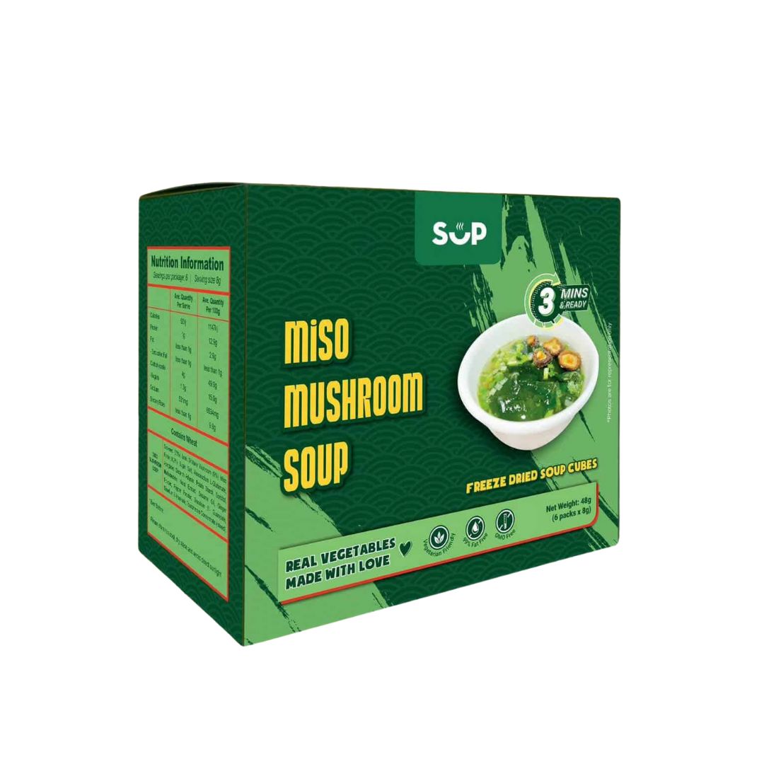SUP Miso And Mushroom Soup - Vegetarian 6 Sachets A Box (Canh Rong Bie ...