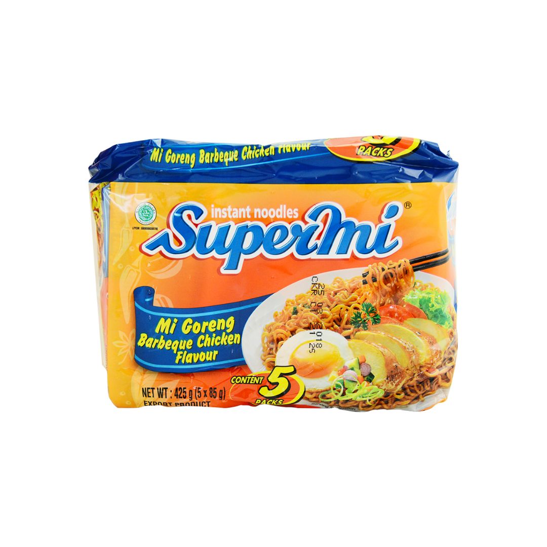 Supermi Mi Goreng Barbeque Chicken Family Pack 5 packs of 85g (Mi Goi ...