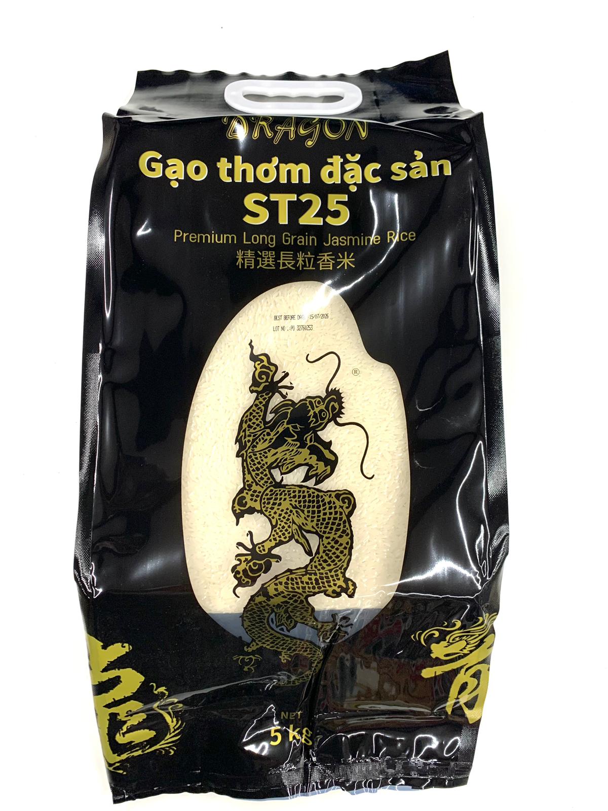 Dragon ST25 Rice 5kg (Gao Ngon Nhat The Gioi) – Homie Asian Supermarket ...