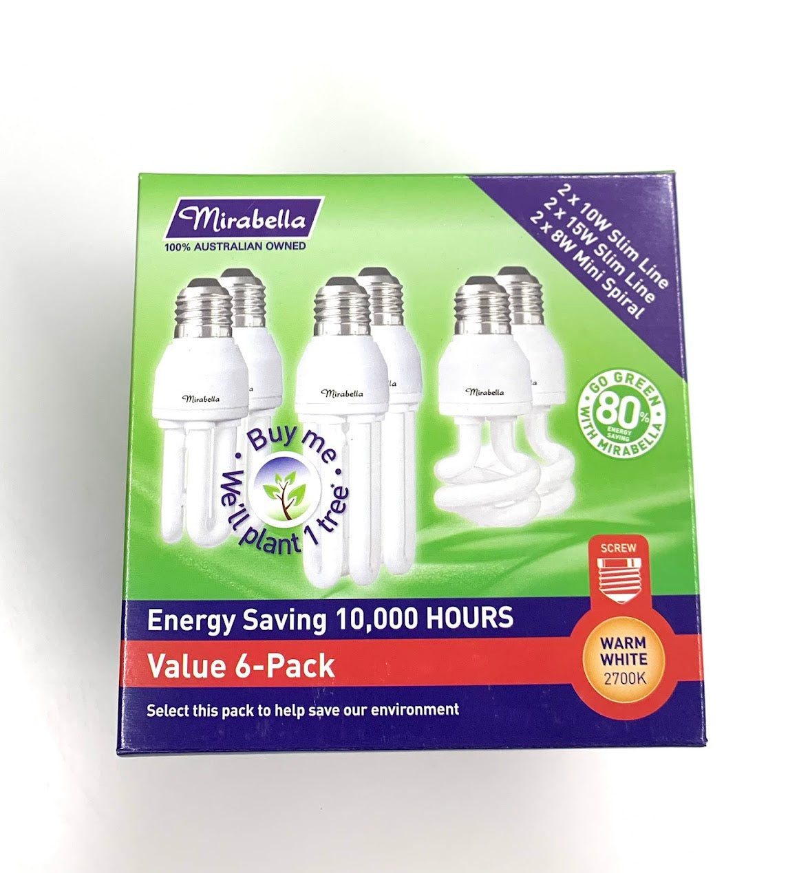 Mirabella CFL Globes Bulbs Pack Warm White 2700K E27 8W 10W 15 – Homie ...