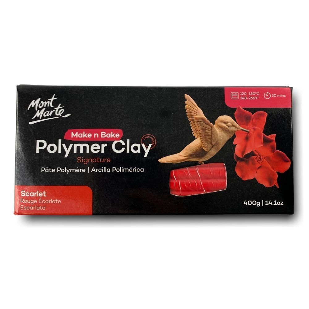 Mont Marte Make N Bake Polymer Clay 400g Block - Scarlet – Homie Asian ...